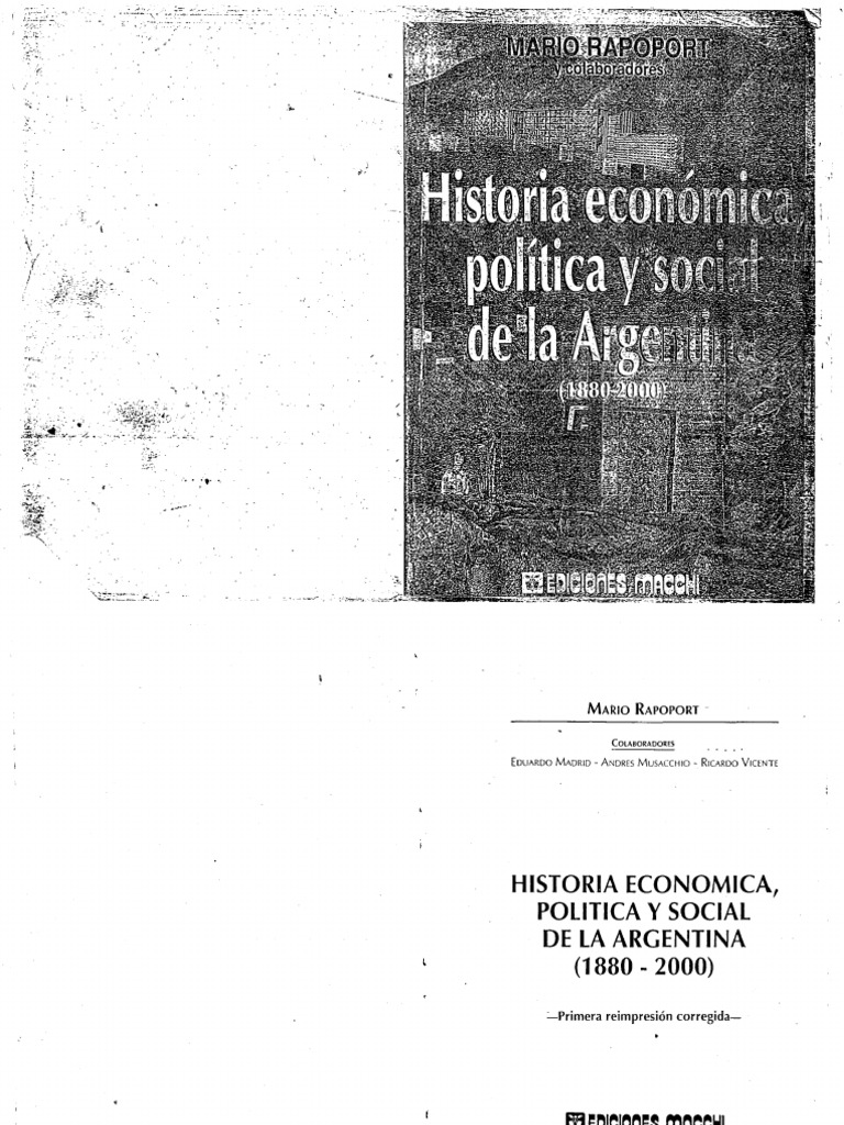 MARIO RAPOPORT - Historia Economica Politica y Social de La Argentina | PDF