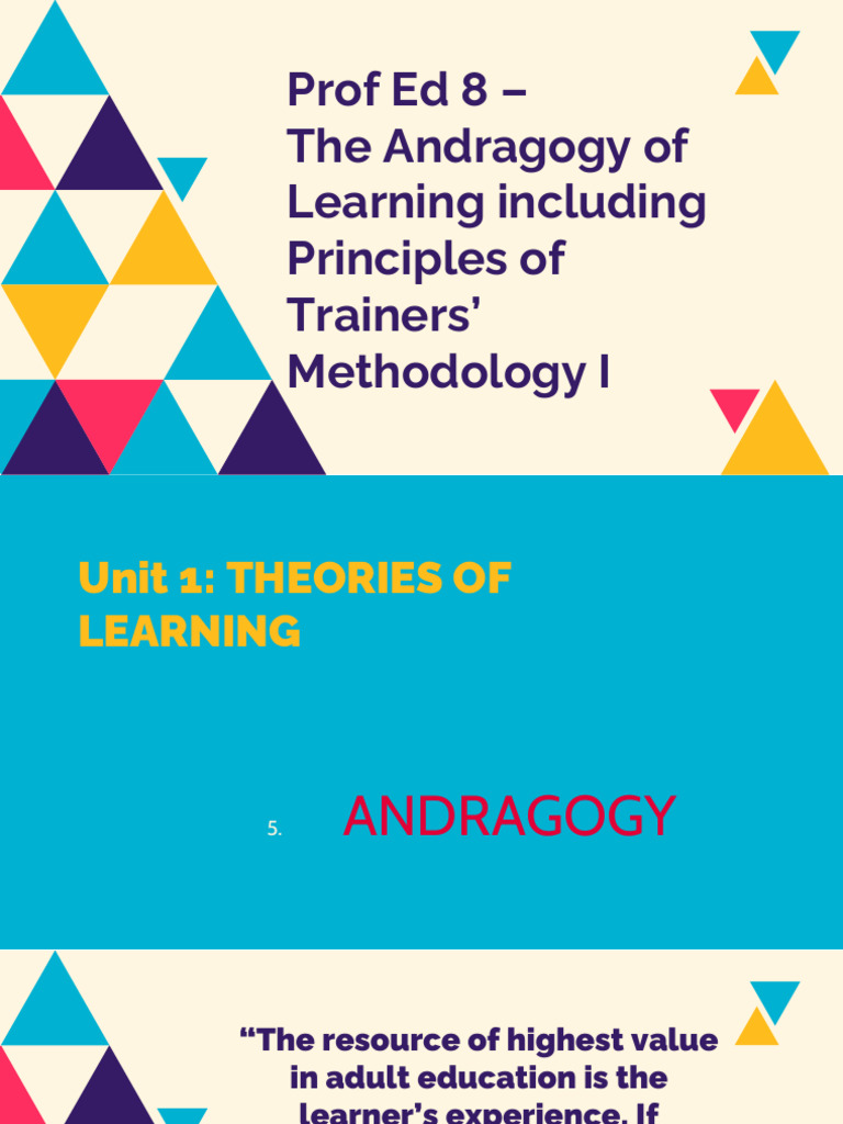 Understanding Andragogy in Adult Learning | PDF | Learning | Motivational