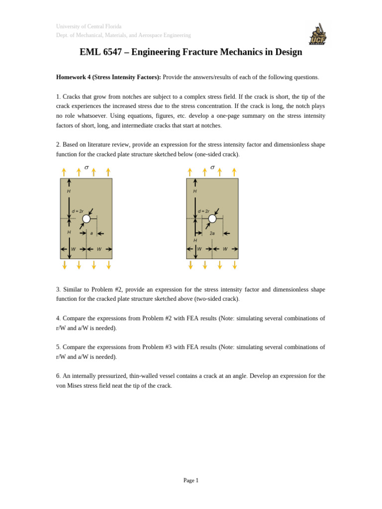 EML6547 FA24 HW4-StressIntensityFactors | PDF