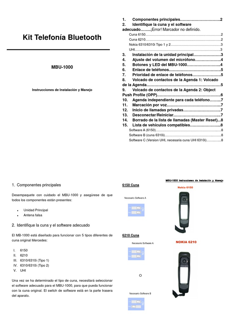 Mbu 1000 | PDF | Teléfonos móviles | Diodo emisor de luz