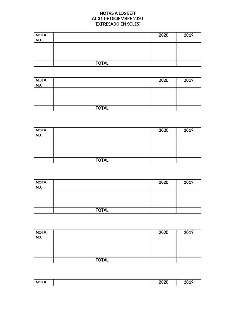 Formato de Notas A Los Eeff | PDF