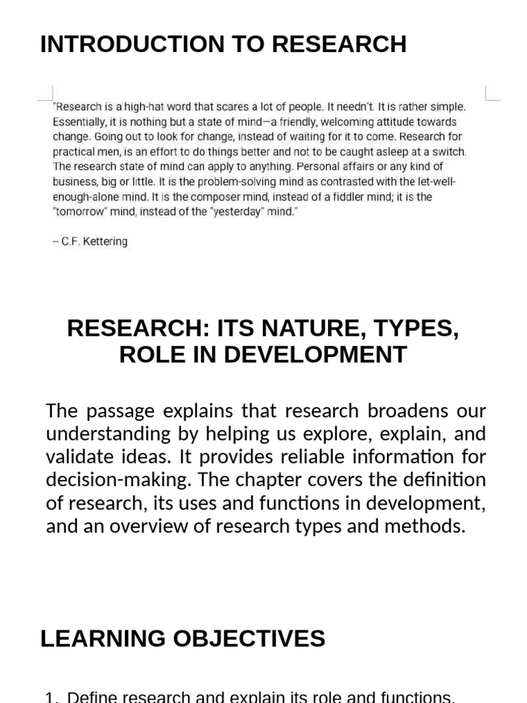 Introduction To Research | PDF | Quantitative Research | Methodology