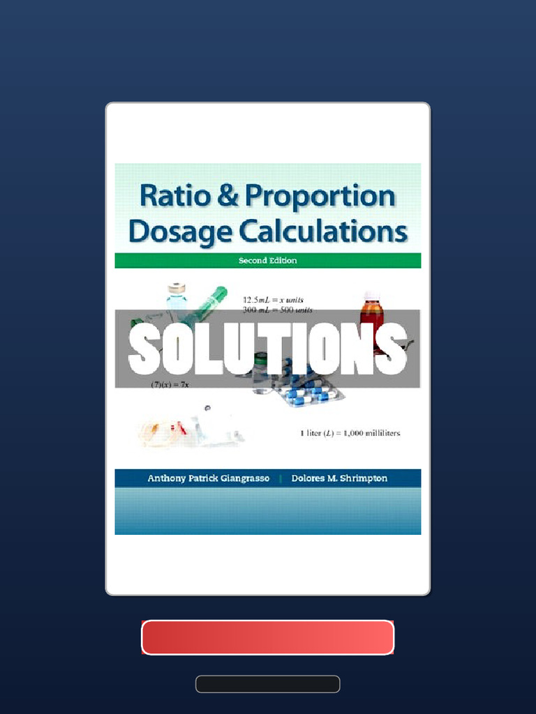 Complete Bundle Ratio and Proportion Dosage Calculations 2 Ed ...