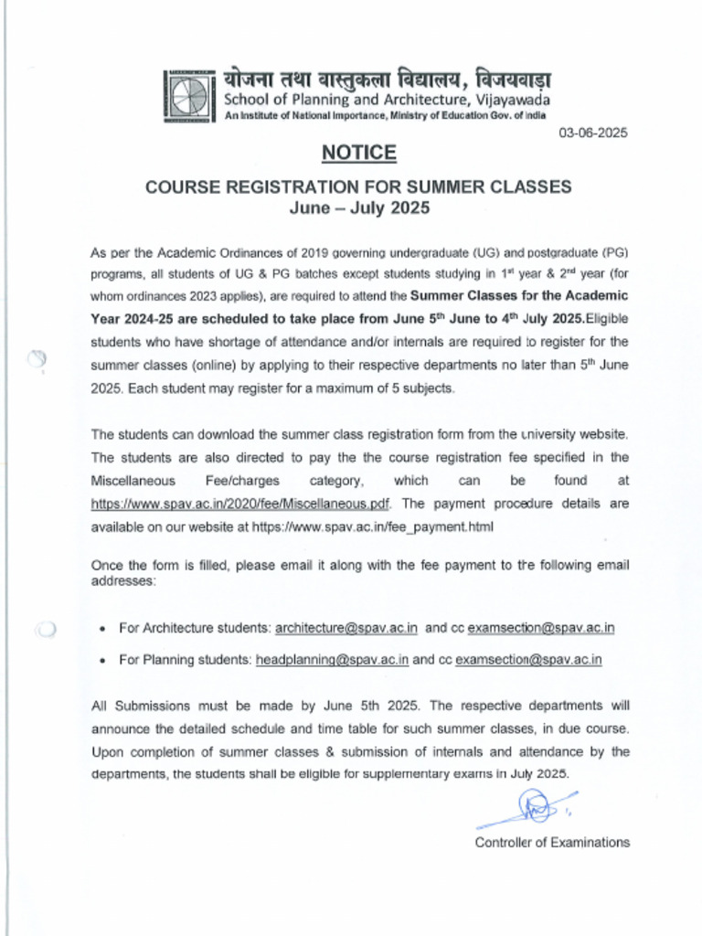 Course Registration For Summer Classes June 2025, A.Y 2024-25 | PDF