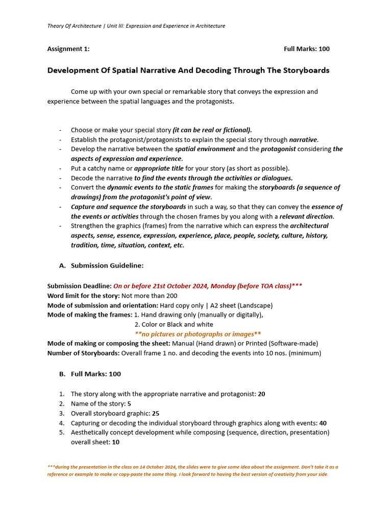 TOA Assignment I | PDF | Narrative | Image