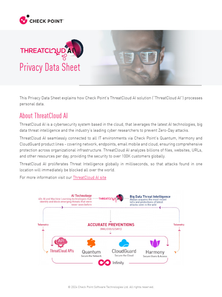 Threatcloud Ai Privacy Data Sheet | PDF | Computer Security | Security