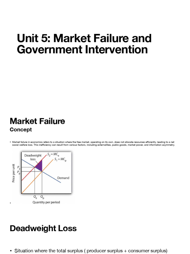 5 Market Failure and Government Intervention | PDF | Externality ...