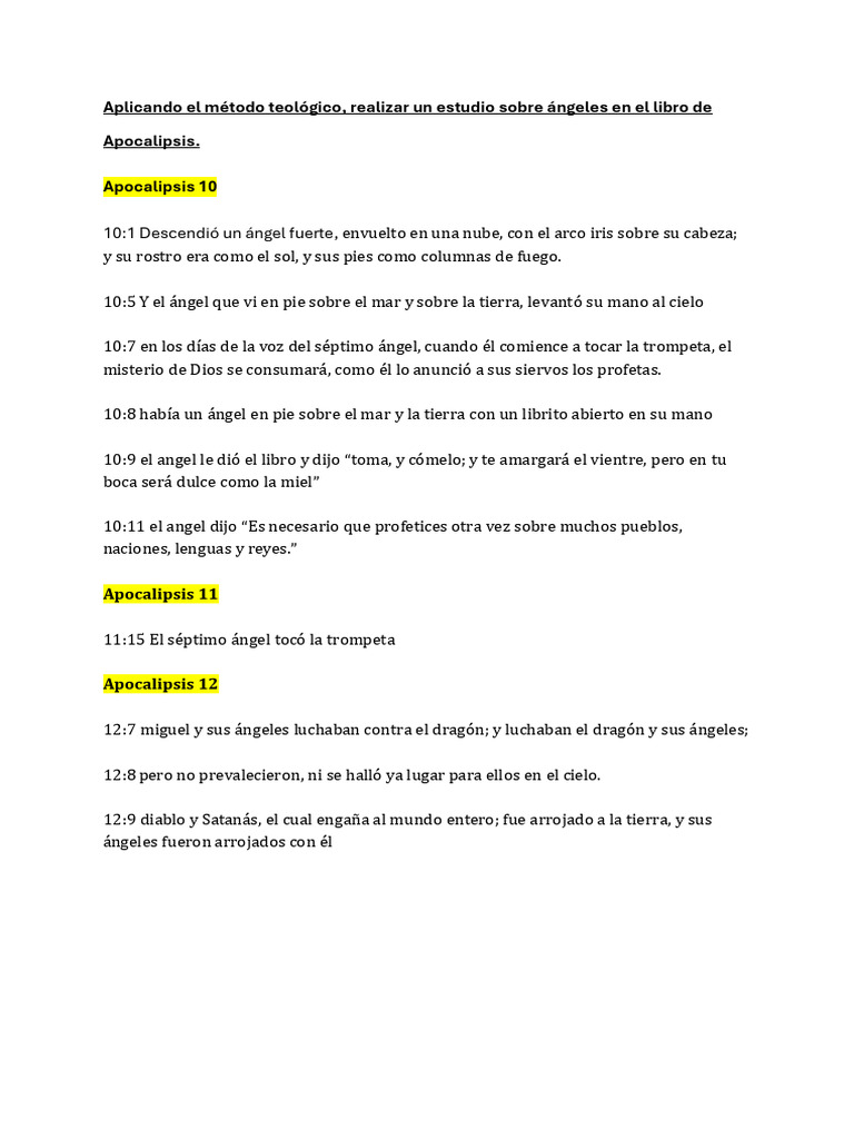 Apocalipsis 10 11 12 Angeles | PDF