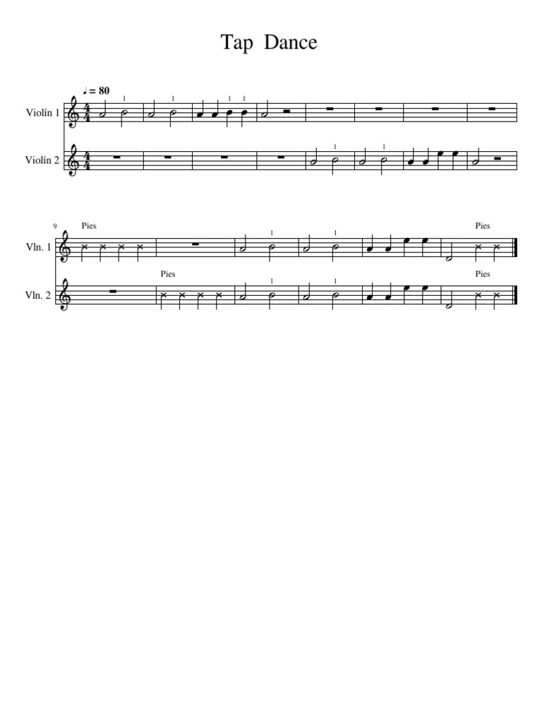 Tap Dance-Partitura y Partes | PDF