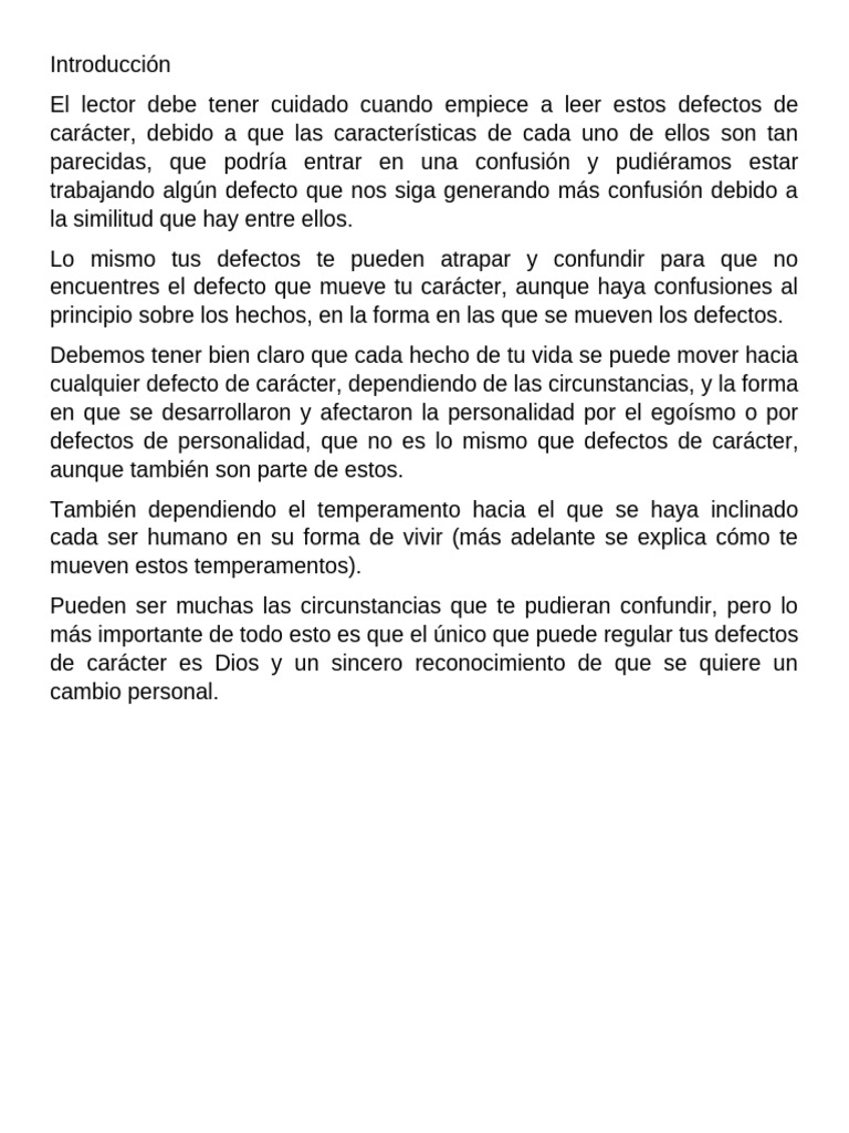 Defectos Caracter Libro | PDF | Amor | Orgullo