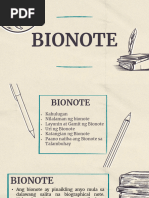 Bionote (Filipino) | PDF