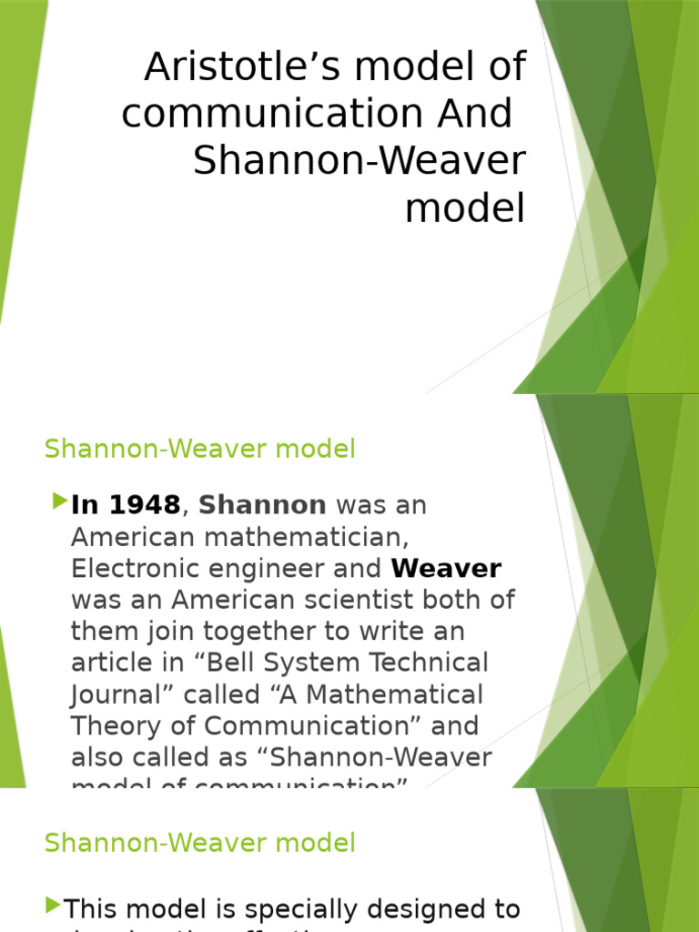 Shannon-Weaver Communication Model Explained | PDF | Communication ...