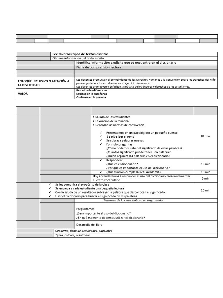 Uso del Diccionario en 2do Grado | PDF | Enseñando | Maestros
