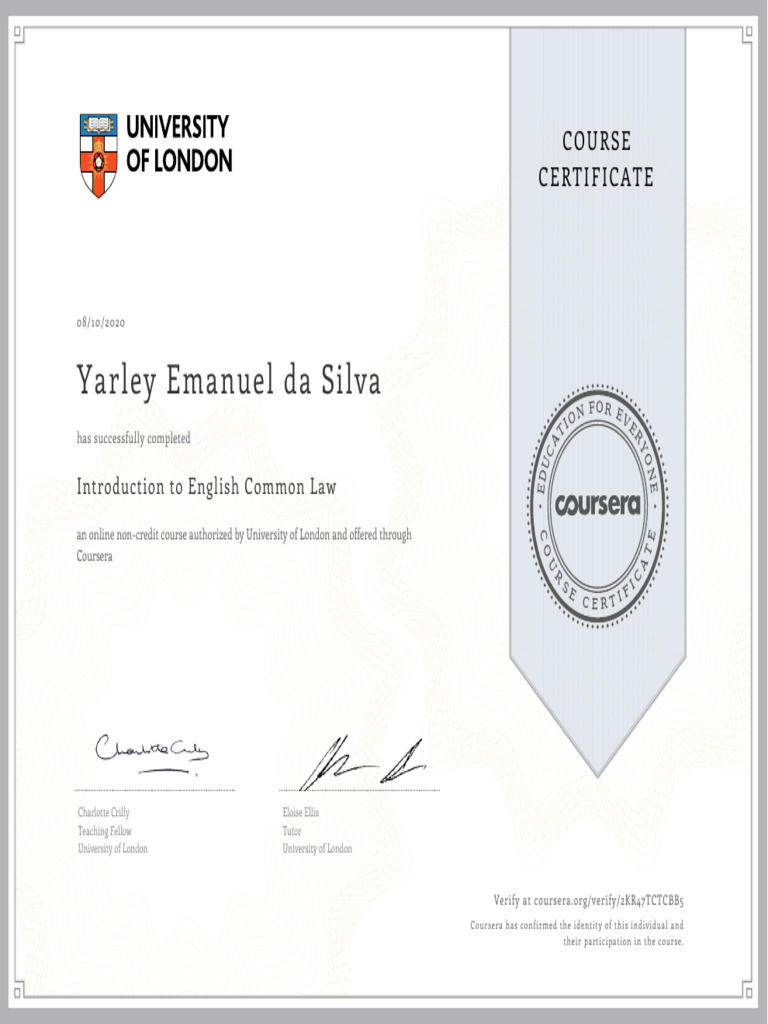 Yarley Emanuel Da Silva - Common Law | PDF