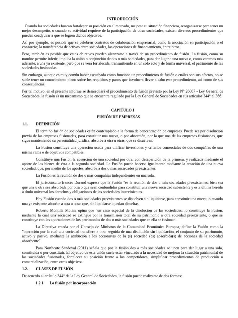 Fusion | PDF | Sociedad de responsabilidad limitada | Bienes (Ley)