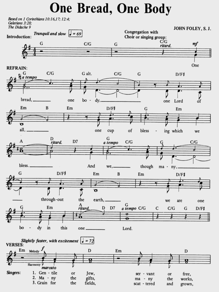 One Bread, One Body-SheetMusicGiant | PDF