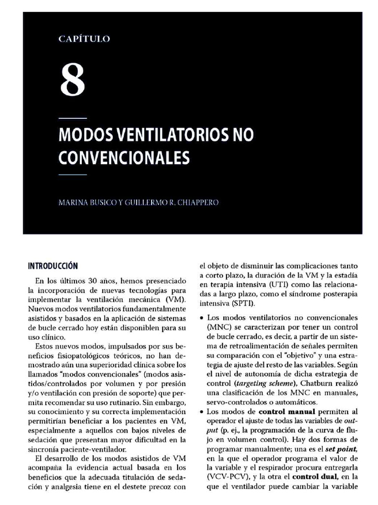 Modos Ventilatorios No Convencionales | PDF