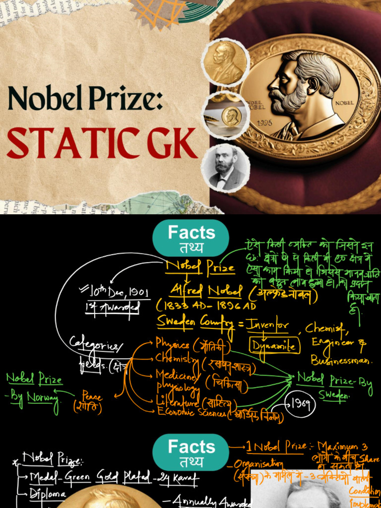 Static GK - Class-21 - Awards - Nobel Prize | PDF