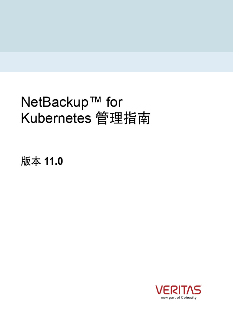 NetBackup11 AdminGuide Kubernetes | PDF