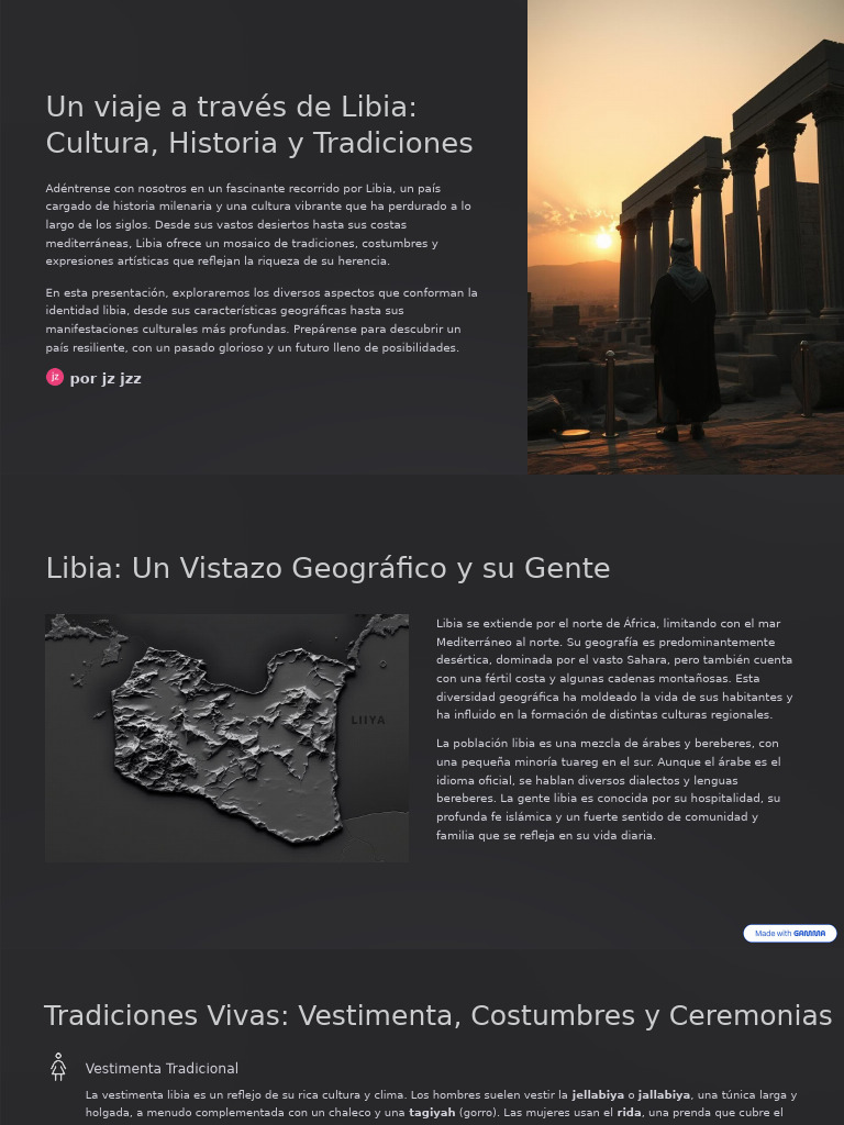 Un Viaje A Traves de Libia Cultura Historia y Tradiciones | PDF | Libia | Ropa