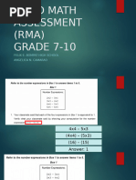 Rapid Mathematics Assessment G7 To G10 (1) PDF Triangle Area | PDF ...
