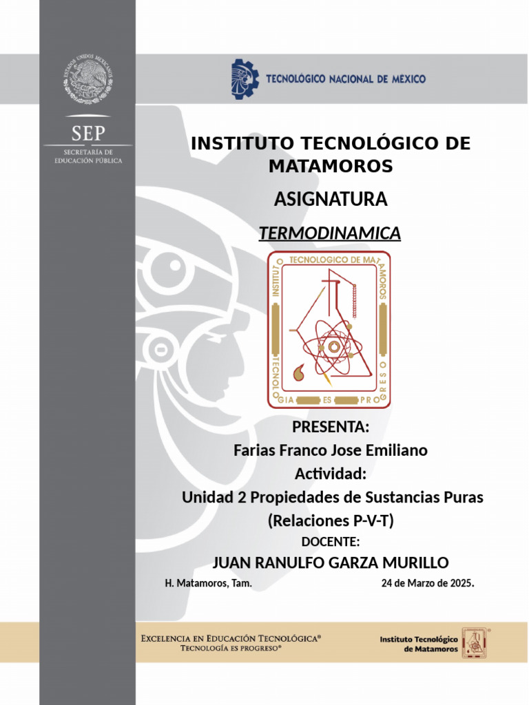 Unidad 2 Propiedades de Sustancias Puras (Relaciones P-V-T) | PDF