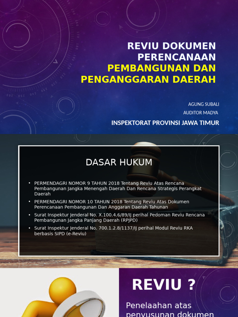 Petunjuk Reviu Dokumen Perencanaan 2025 | PDF