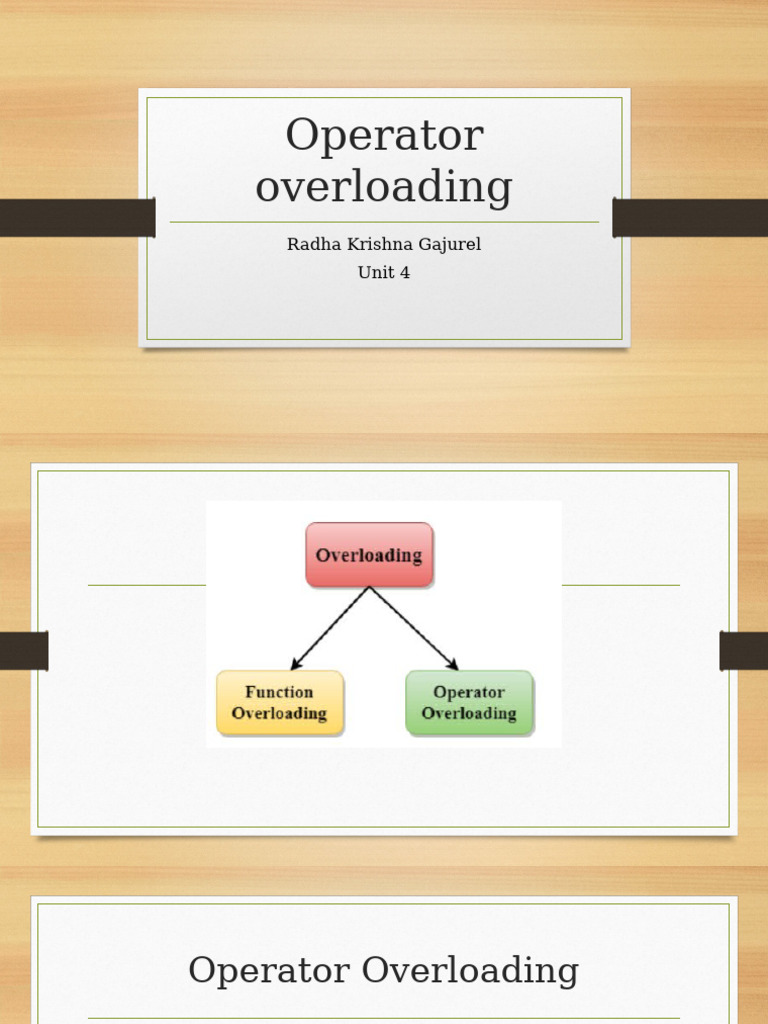Lecture 10 Operator Overloading - E6e4458b 0c2e 41b2 81fc 75a341de3d85 | PDF