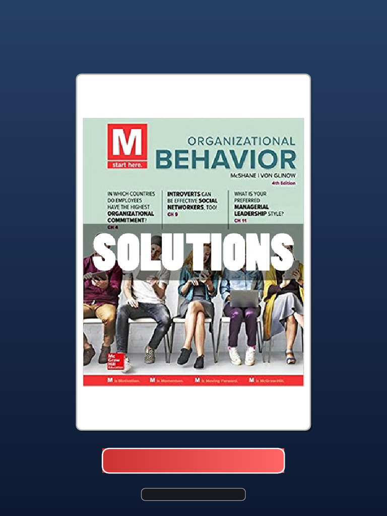 Complete Bundle Solutions M Organizational Behavior 4 Ed McShane Ebook ...