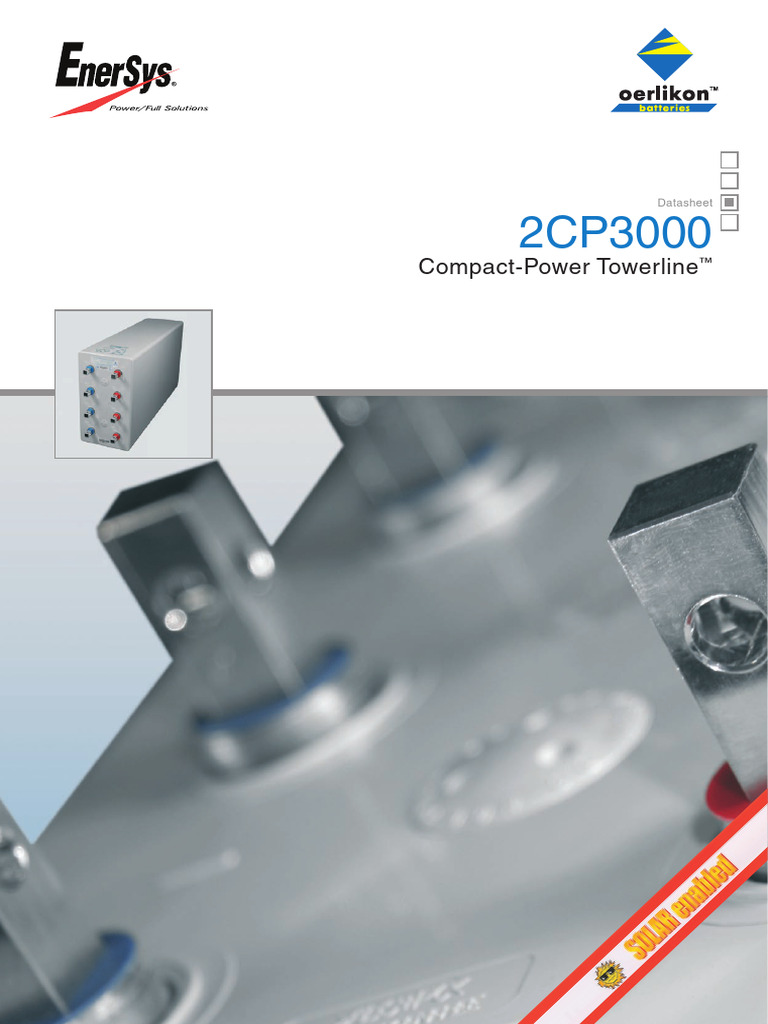 Baterías Enersys 2 CP 3000 | PDF | Electricity | Electric Power