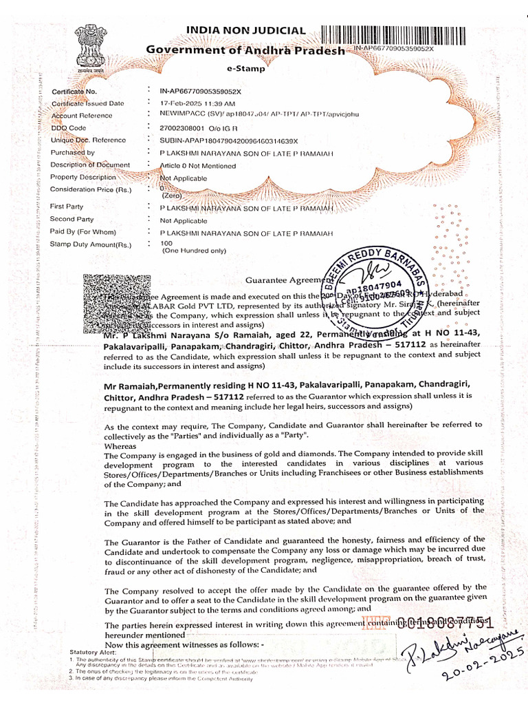 Malabar Aggreement Signed | PDF