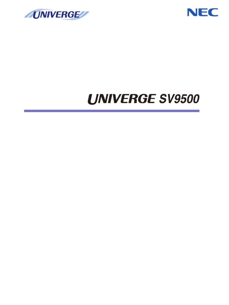 016672-001!12!0-SV9500 Software Model Installation (V11) | PDF ...