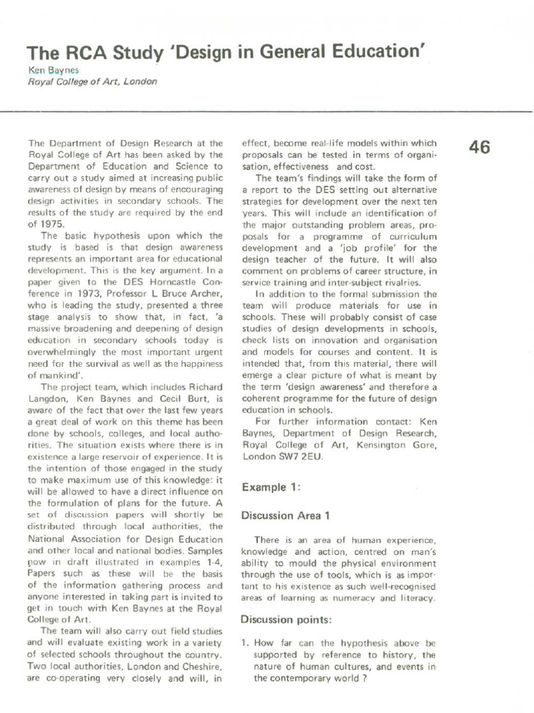 The Rca Study Design in General Education 3uz8ijlspm | PDF | Knowledge ...