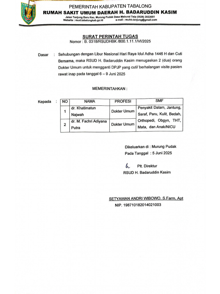 Surat Perintah Idul Adha | PDF
