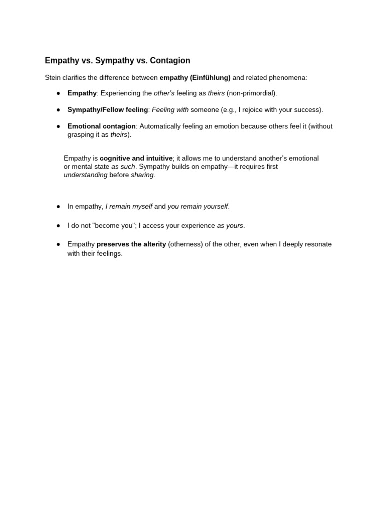 Understanding Empathy vs. Sympathy | PDF