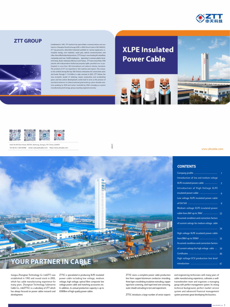 XLPE Insulated Power Cable | PDF | Insulator (Electricity) | Electrical ...