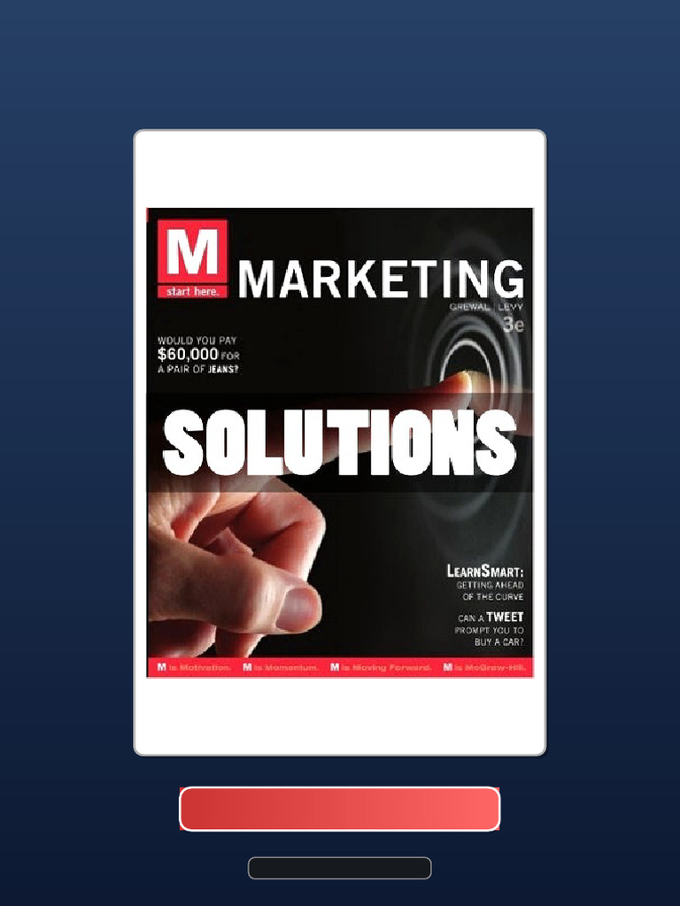 Complete Bundle Solutions M Marketing 3 Ed Grewal Ebook and TestBank ...