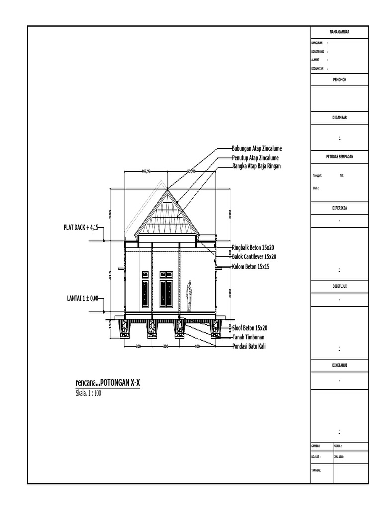06 Potongan X-X | PDF