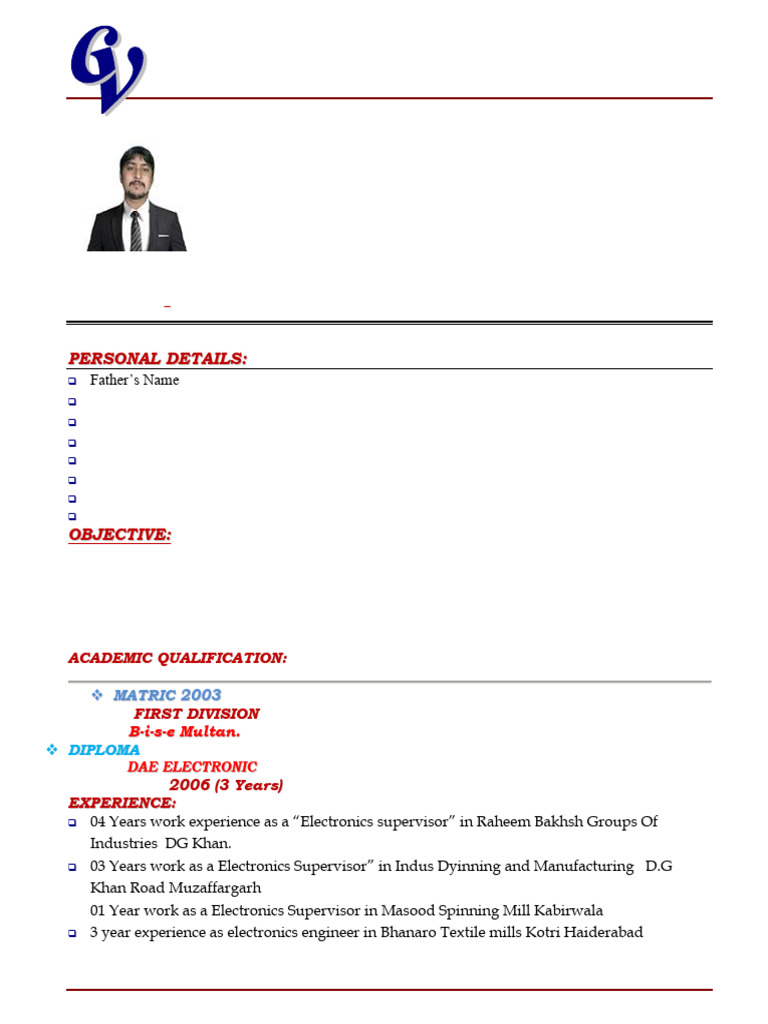 Zafar Abbas: Personal Details & Career | PDF