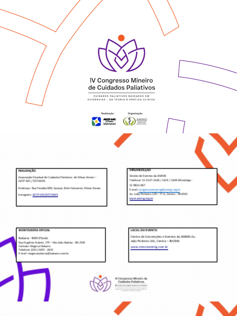 Manual Do Expositor - IV Congresso Mineiro de Cuidados Paliativos | PDF | Impressão | Eletricidade