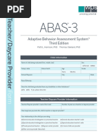 Teacher Questionnaire ABAS | PDF | Child Care | Verb