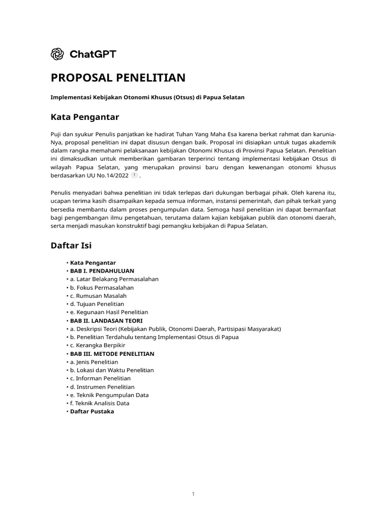 Proposal Penelitian | PDF
