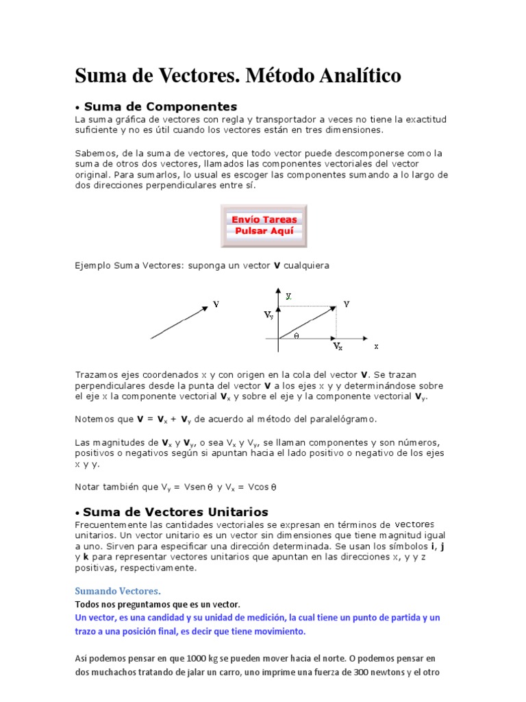 Suma de Vectores | PDF | Vector Euclidiano | Espacio vectorial