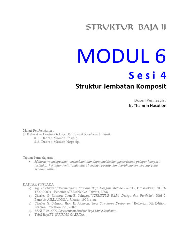 Modul 6 Sesi 4 Jembatan Komposit | PDF