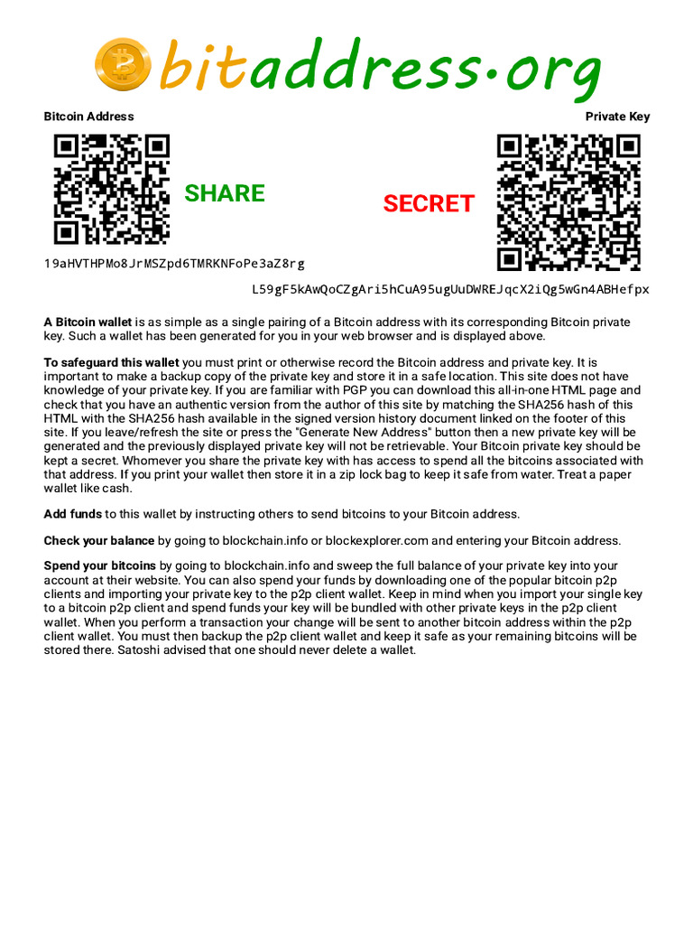 Bitaddress | PDF