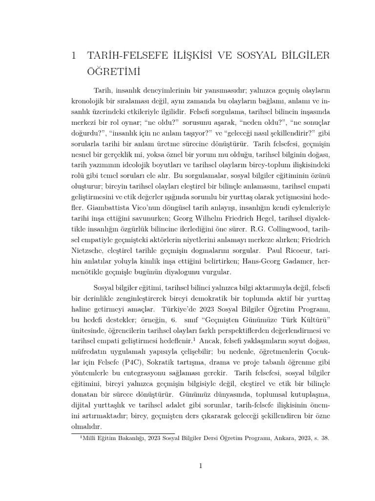 Tarih Felsefe Ilişkisi | PDF