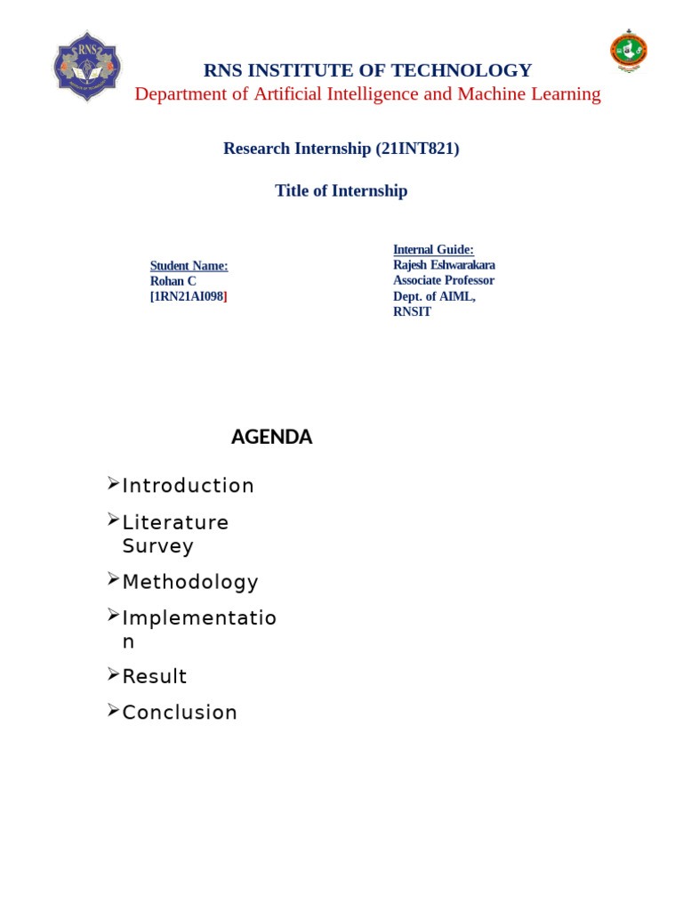 Research Internship | PDF
