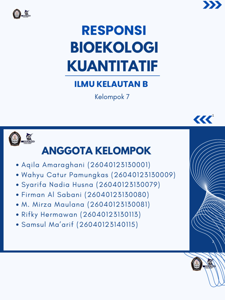 Responsi Kelompok 7 - Ilmu Kelautan B | PDF