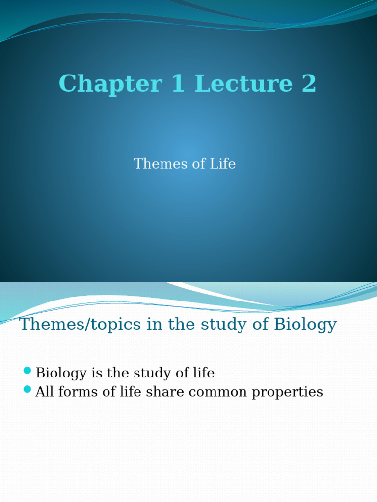 Themes and Properties of Life in Biology | PDF | Cell (Biology) | Life
