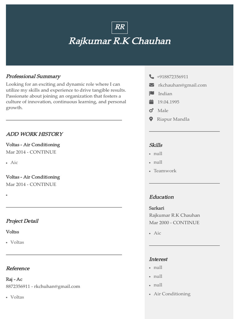 Rajkumar Resume 552 | PDF